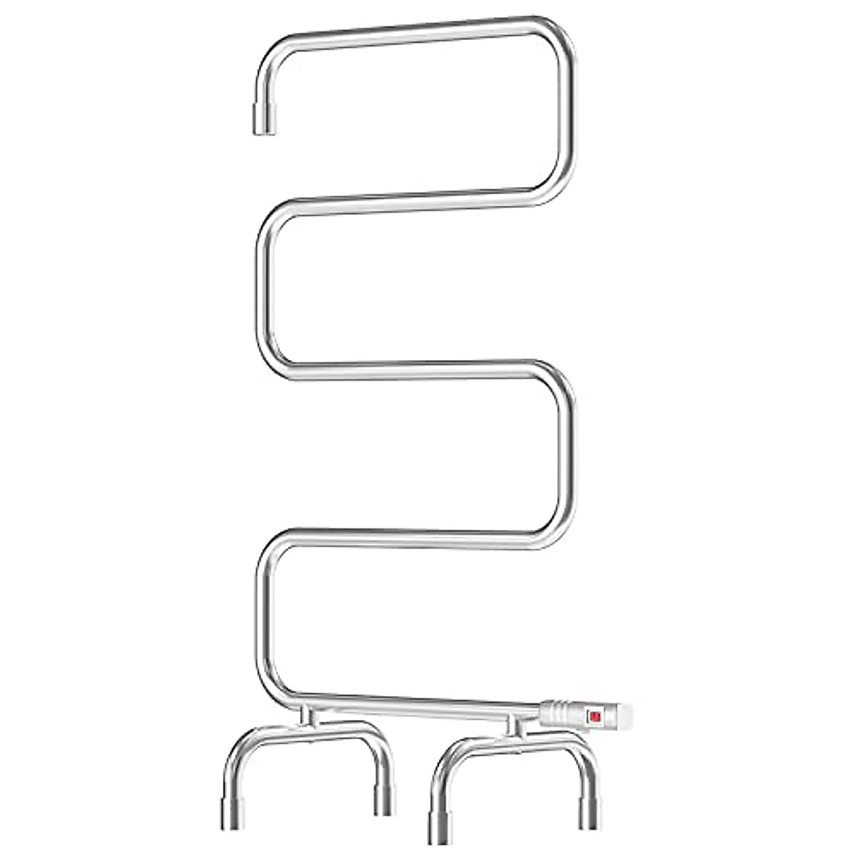 DAILYLIFE Towel Warmer Rack Stainless Steel, Wall Mount & Free Standing, Bended Heated Towel Rack, Drying Rack for Bathroom Space Saving 50W Mirror Polished