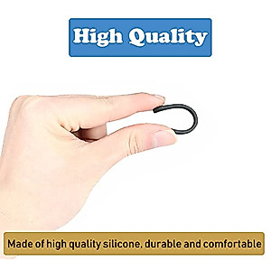 OPUGIT Eyeglass Replacement Temples, Silicone Eyeglass End Tips Ear Sock Pieces Tube Sleeve for Thin Metal Eyeglass Legs, 8 Pairs,Black/Brown