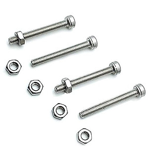 50pcs M3 x 25mm Hex Socket Screw Bolt Knurling DIN912 Stainless Steel Nut