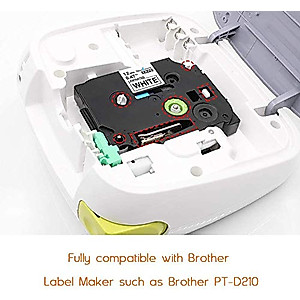 6 White + 5 Multicolor Label Maker Tape Replacement for Brother 12mm 0.47 Laminated TZ Tape