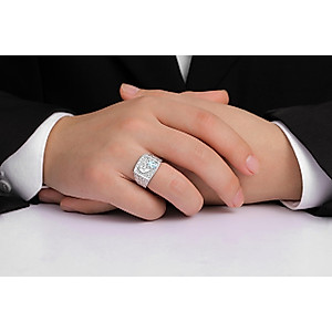 Rylos Simply Elegant Beautiful Aquamarine & Diamond Ring - March Birthstone* Size 11