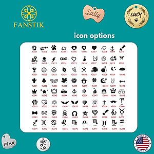 Personalized QR Code Pet Id Tag (Made in USA) - Personalize on Both Tag & Web Free Online APP Scan QR Receive Instant Location Alert Email - Customized Dog Cat Tags, Stainless Steel FANSTIK (QR-Icon)