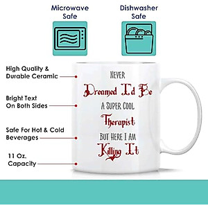 Inspiring Killing It Gifts for Therapists, an Ideal Birthday Present for a Sister - Grey Multicolor Unisex Sweat 11 Oz White Ceramic Coffee Mug