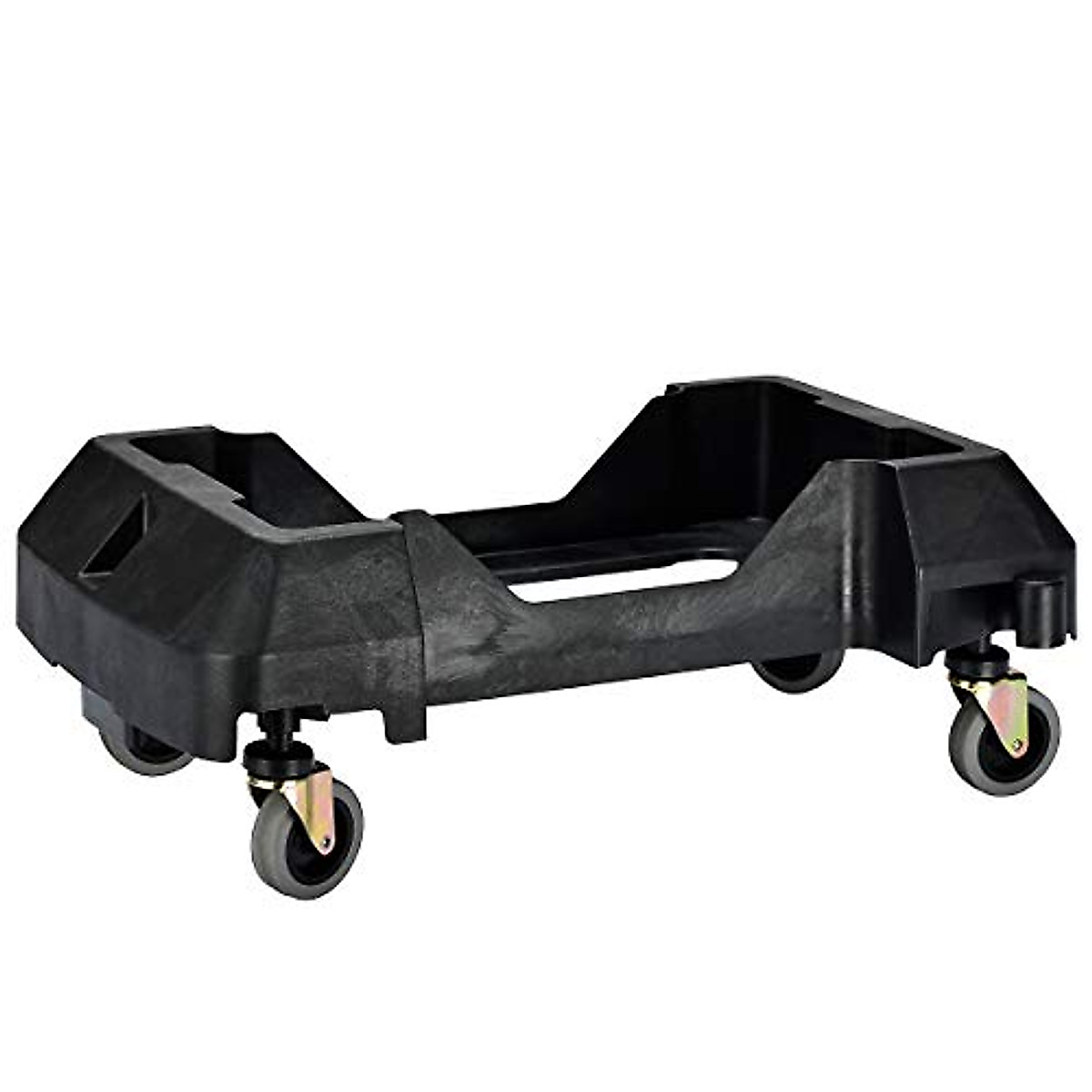 Alpine Rectangular Trash Can Dolly - Heavy Duty Garbage Can Roller with 4 Caster Wheels for Transporting Waste Containers in Offices, Schools, Restaurants, and More - Holds Up to 200lbs Load