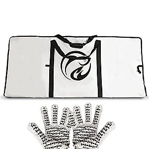 BTG GEAR Waterproof Insulated Thermal Fish Kill Bag Cooler Storage Extra Large 63" x 27" wide, For Fishing/Boats w/Free fish gloves