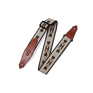 Levy's Leathers MSSN80-TAN Polypropylene Jacquard Weave Guitar Strap, Tan,Medium