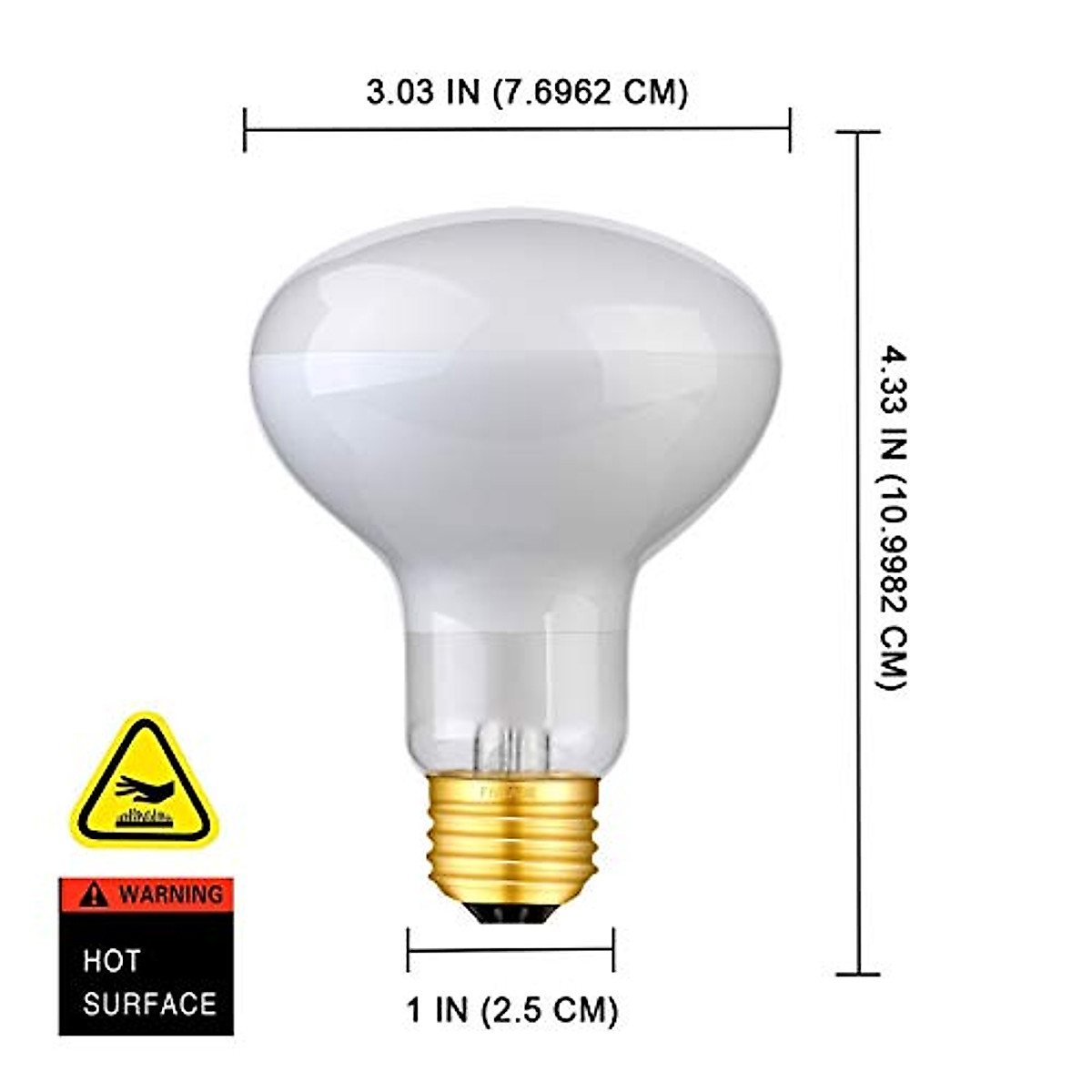 Reptile Heat Lamp Bulb 100W, Daylight Bulb for Reptile ,Basking Spot Heating Light UVA Glass Heat Bulb Soft White Bulb for Bearded Dragon Lizard Turtle -2 Pack