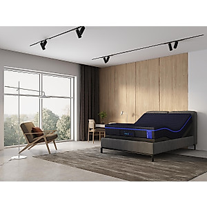 iDealBed S4 Nebula Luxury Hybrid Mattress + 4i Custom Adjustable Bed Sleep System, Comfort, Cooling & Support, Advanced Silent Operation, Massage (Medium Firm, Queen)