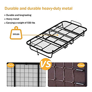 EtherealZYF Folding Bed with 5 Inch Mattress, 75x38 Twin Size Steel Frame Base, Memory Foam, Portable Foldable Roll Away Adult Bed with Lockable Wheels, Easy Assembly & Moving, Space-Saving Black