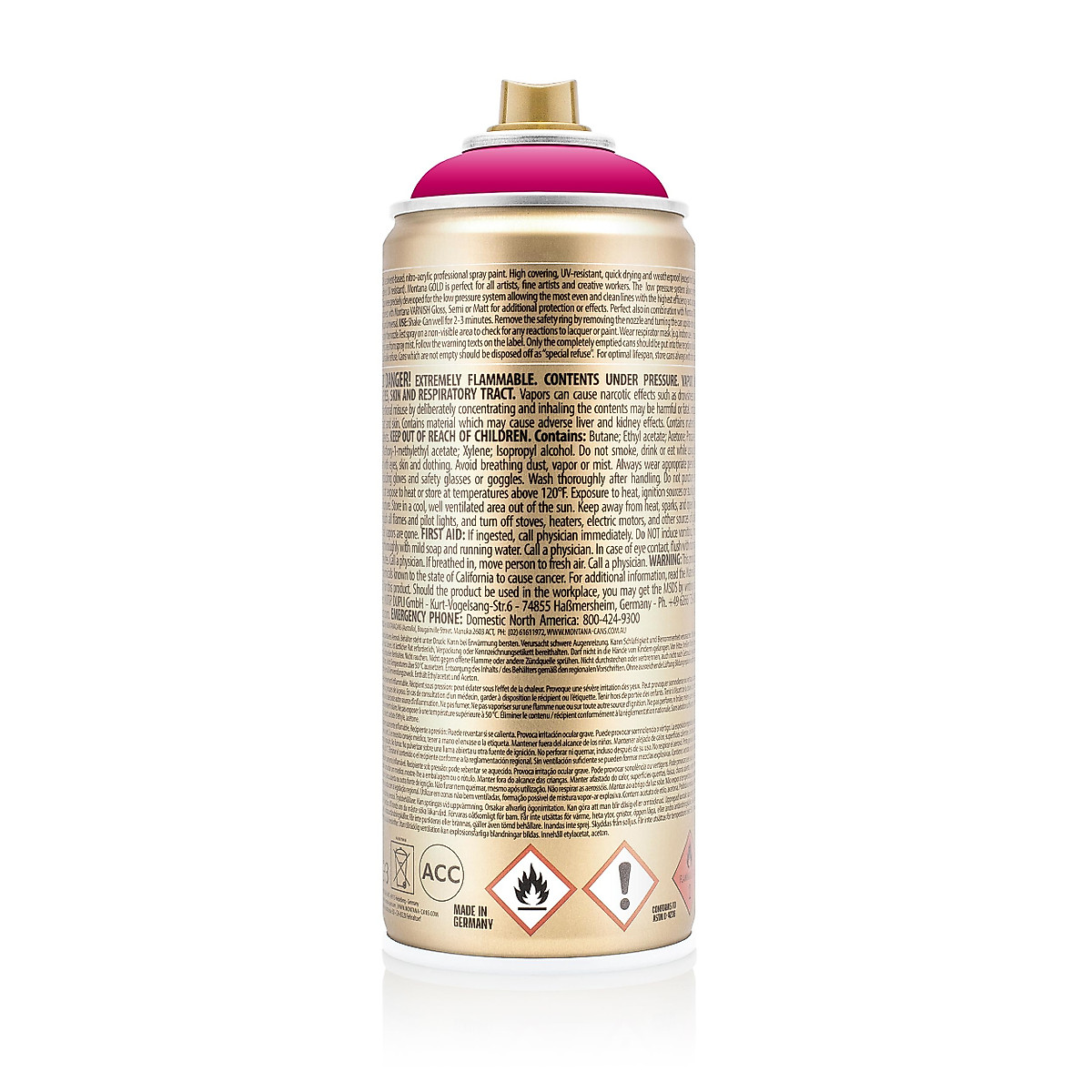 Montana Cans Montana GOLD 400 ml Color, 100 Percent Magenta Spray Paint, MXG-P3000