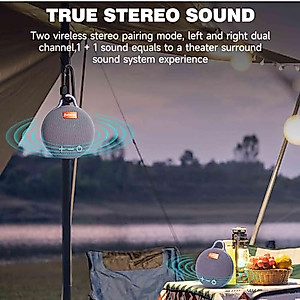 UrbanX Audience Series IPX7 Bluetooth Waterproof Speaker with Clip, Compact Speaker with Big Sound, Punchy Bass, Wireless for Redmi Note 11T Pro+ & Beach, Pool, Boat, Biking Purple 2 Pack