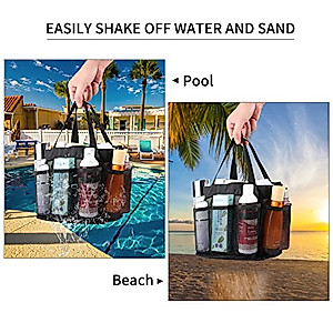 Faswyong Mesh Shower Caddy,Portable Shower Caddy Dorm, Quick Dry Mesh Shower Caddy, Bathroom mesh shower Caddy For College Dorm Room Essentials, Gym, Bathroom, Camp, Travel(black)