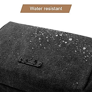 BAGSMART Toiletry Bag for Men, Canvas Travel Toiletry Organizer Dopp Kit Water-resistant Shaving Bag for Toiletries Accessories,Black-Medium