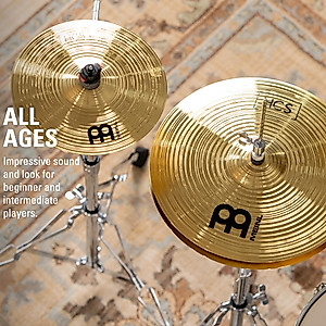 Meinl Cymbal Set Box Pack with 14” Hihats, 20” Ride, 16” Crash, Plus a FREE 10” Splash – HCS Traditional Finish Brass – Made In Germany, 2-YEAR WARRANTY (HCS141620+10)