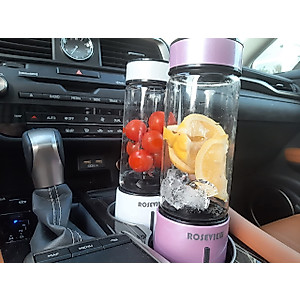 Glass blender for shakes and smoothies ROSEVIEW glass bottle blender glass jar blender cordless blender for shakes and smoothies cordless mixer handheld blend rechargeable glass juicer mini blender