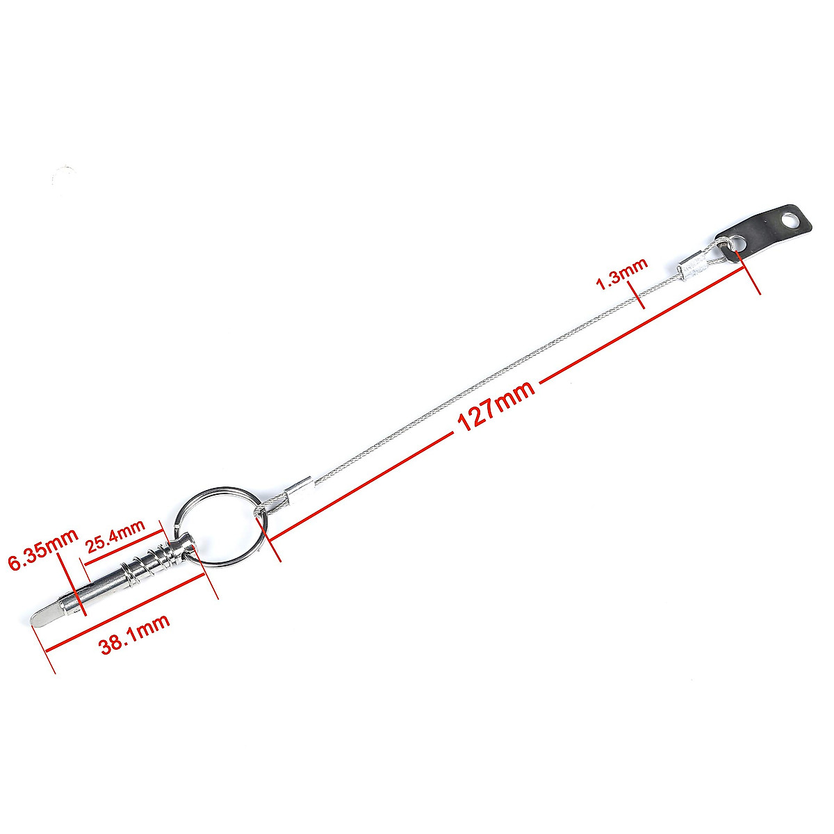 Boat Quick Release Pin 1/4" Dia w/Drop Cam & Spring - Lanyard Prevents Loss Stainless Steel Bimini Top Pin Marine Hardware 6 PCS