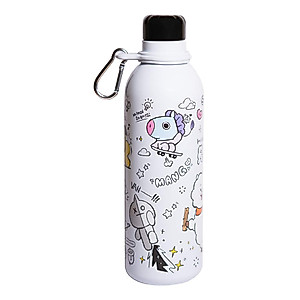 Official Kawaii Water Bottle 500ml Merchandise / 17OZ, Stainless Steel, Vacuum Insulated Water Bottle, Double Wall Reusable Water Bottle With Carabiner, BPA Free - Kawaii Stuff