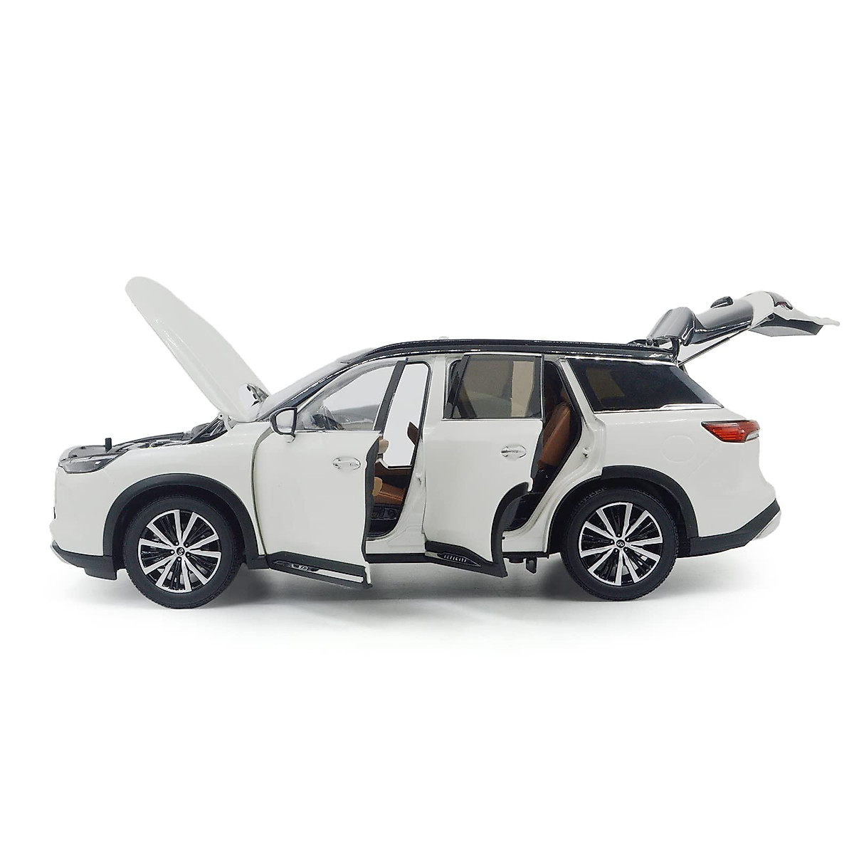Paudi Model 1/18 Scale Diecast Cars 2022 Infiniti QX60 Model Car For Adults Collection White