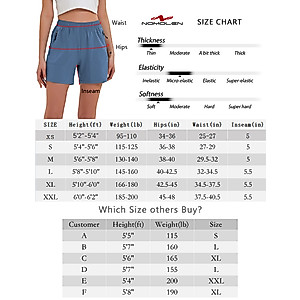 Nomolen Women's 5" Hiking Cargo Shorts Quick Dry Lightweight Athletic Outdoor Shorts for Workout with Zipper Pockets UPF 50+