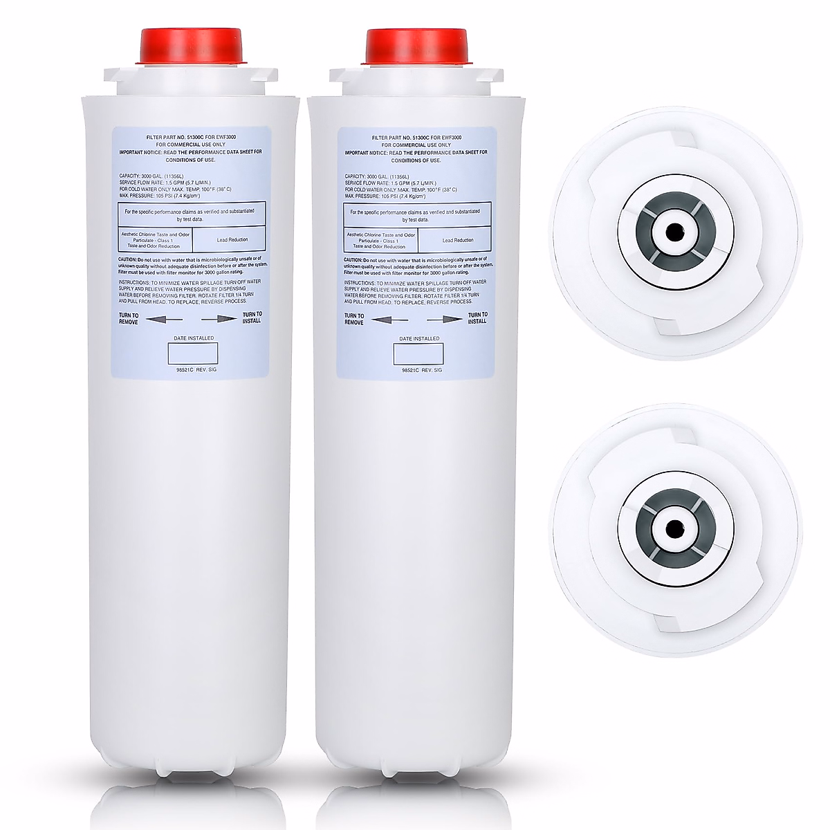 51300C,Replacement Filters (2-pack) for 51300C, (12 inch Chipless) Longer Service Life