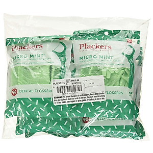 Plackers Micro Mint Freshens Breath, Mint, 90 Count