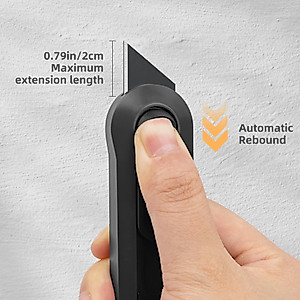 deli 3pcs Utility Knife Box Cutters Set, Retractable Box Opener, Sharp Cartons Cardboard Cutter Razor Knife, Light-weight and Compact Perfect for Office and Home Use