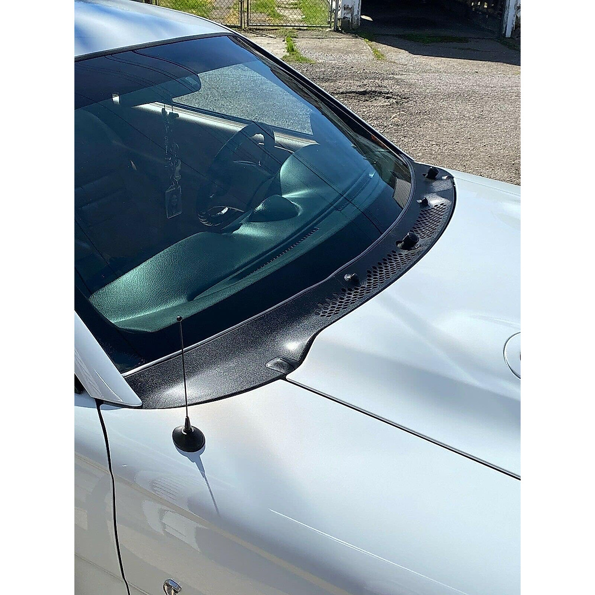 ECOTRIC Windshield Cowl Grille Vent Wiper Cover Panel Compatible with 1994-1998 Ford Mustang & Cobra