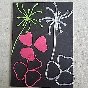 Lapoo Metal Cutting Die for Scrapbooking, 3D Backgrounds Frame New Cutting Dies DIY Album Card Making Decor Paper Craft Metal Die Cuts Party Wedding Decorations (Lotus Leaf A 4.8 x 3.6 in)