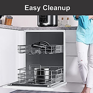 Electric Pressure Cooker: 6 Quart 9-in-1 Multi-Functional Built-in 11 Presets Programs Pressure Pot, 10+ Safety-Features Multi Cooker, Slow Cooker, Rice Cooker, Steamer, Sauté, Yogurt Maker, Warmer & Sterilizer w/ Measuring Cup & Stainless Steel Rack