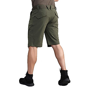 CARWORNIC Men's Quick Dry Hiking Tactical Shorts Lightweight Stretch Outdoor Cargo Shorts with Multi Pockets Summer Casual Camping Travel Fishing Shorts
