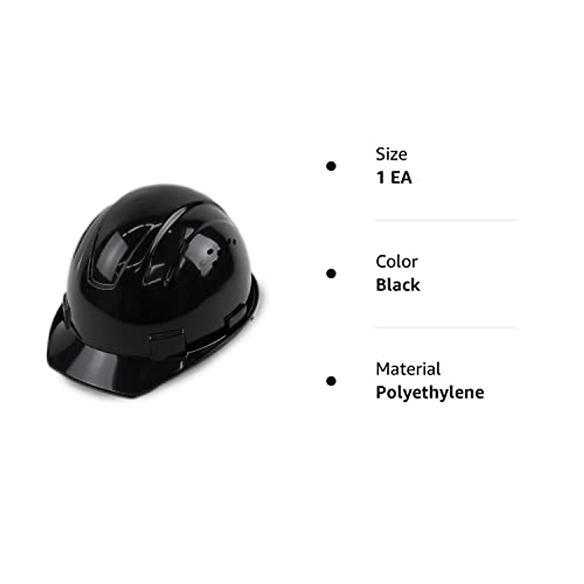 RK-HP14-BK, Hard Hat Cap Style with 6 Point Ratchet Suspension, 1EA (Black)