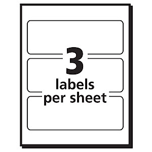 Avery Removable Print or Write Labels, 1.5 x 3 Inches, White, Pack of 150 (5440)