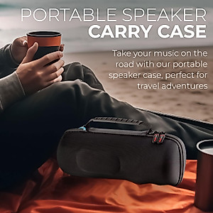 HomEquip Waterproof Case for JBL Charge 4/ Charge 5, Fits Multiple JBL Bluetooth Speakers, Black (case only)