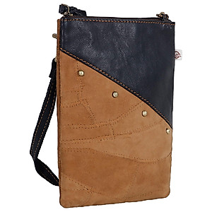 VAAN & Co Women's Brisk Python Small Cross Body Upcycled Genuine Leather Bag Python