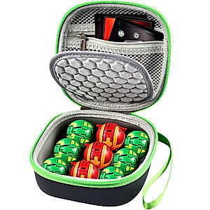 Toy Organizer Storage Case Compatible with Bakugan Figures, for BakuCores and Armored Alliance, Geogan Rising Battle Action Figure Carrying Storage Holder (Box Only) - Green