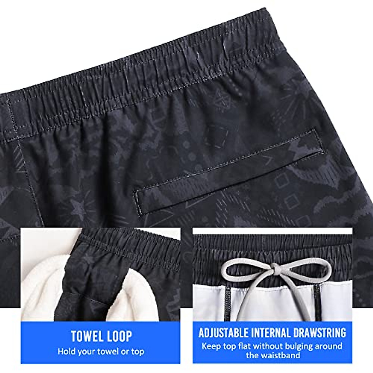 maamgic Mens Workout Shorts 2 in 1 Stretch 5 inch Inseam Gym Shorts Running Shorts with Compression Liner Zip Pocket