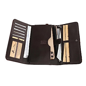 Montana West Womens Leather Wallet Clutch Western Bling Embroidery Embossed Tooled (Coffee Trinity Ranch Leather W Concho)