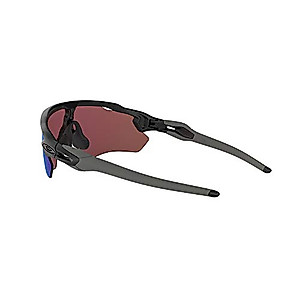 Oakley Men's OO9208 Radar EV Path Rectangular Sunglasses, Matte Black/Prizm Deep Water Polarized, 38 mm