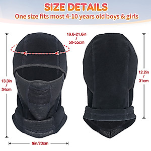 Venswell Kids Balaclava Windproof Ski Mask Winter Face Warmer for Cold Weather Boys Girls