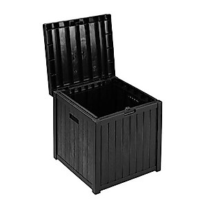 COVERONICS 51 Gallon Patio Medium Deck Box Lightweight Outdoor Stroage Box Weather Resistant Garden Stroage Container for Patio Furniture Cushions, Pillows, Garden Tools and Pool Toys