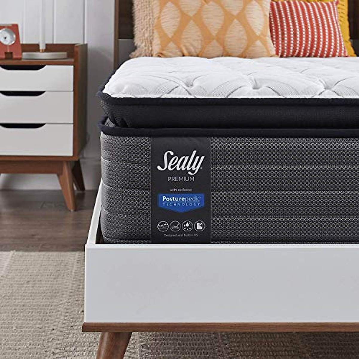 Sealy Response Premium 14-Inch Cushion Firm Euro Pillow Top Mattress, California King, Made in USA, 10 Year Warranty