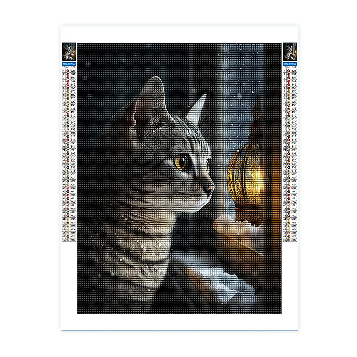 an Egyptian Mau Cat Christmas Cat Diamond Painting Kits for Adults,5D DIY Round Full Drill Cross Stitch Crystal Rhinestone Embroidery Paintings Arts Crafts 20 * 24inch