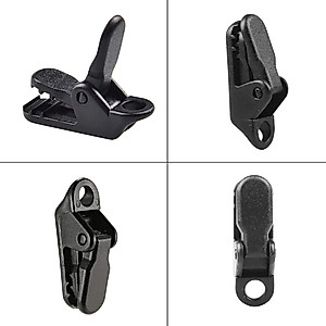 E-outstanding 12-Pack Small Outdoor Camping Awning Point Hook Tent Windbreak Clamp Plastic Crocodile Clip 33x10x13mm, Black