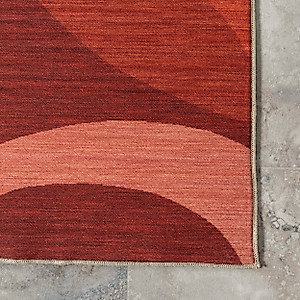 nuLOOM Terri Tropical Machine Washable Indoor/Outdoor Area Rug, 8' x 10', Red