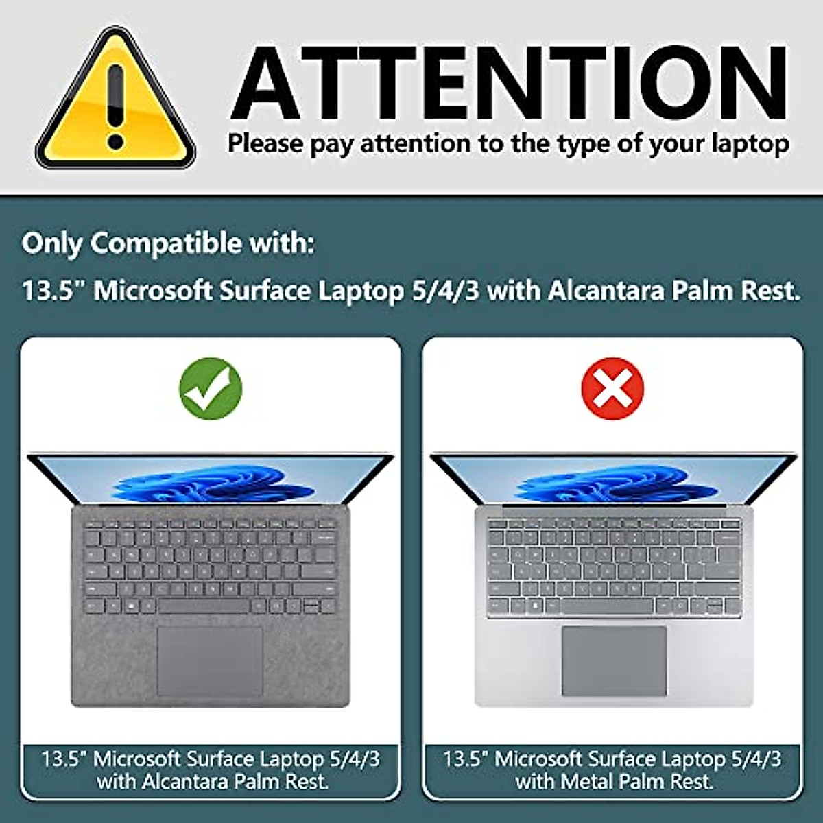 TWOLSKOO Case for 13.5" Microsoft Surface Laptop 5/4/3 with Alcantara Palm Rest Model 1958/1950, Plastic Hard Shell Case with Screen Protector + Keyboard Cover + Dust Plug, Botanical Illustration