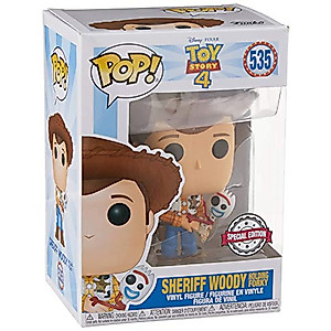 POP! Funko Disney Pixar Toy Story 4 Sheriff Woody Holding FORKY Vinyl Exclusive #535