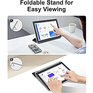 10 inch Android 11 Tablet,RAM 4GB ROM 64 GB with 128GB Expand, Octa Core Tablet,Google Certificated Tablet with IPS HD Touch Screen, 8MP Camera, 2.4G WiFi, BT, Long Battery Life(with Leather Case)