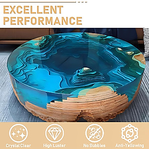 Puduo Epoxy Resin Kit 72OZ，Newly Formulated Crystal Clear Epoxy Resin，Strong, Bubble-Free, Anti-Yellowing Art Resin That，Suitable for Casting, DIY, Resin Art, Molds, Jewelry, Easy to Mix 1:1 Ratio