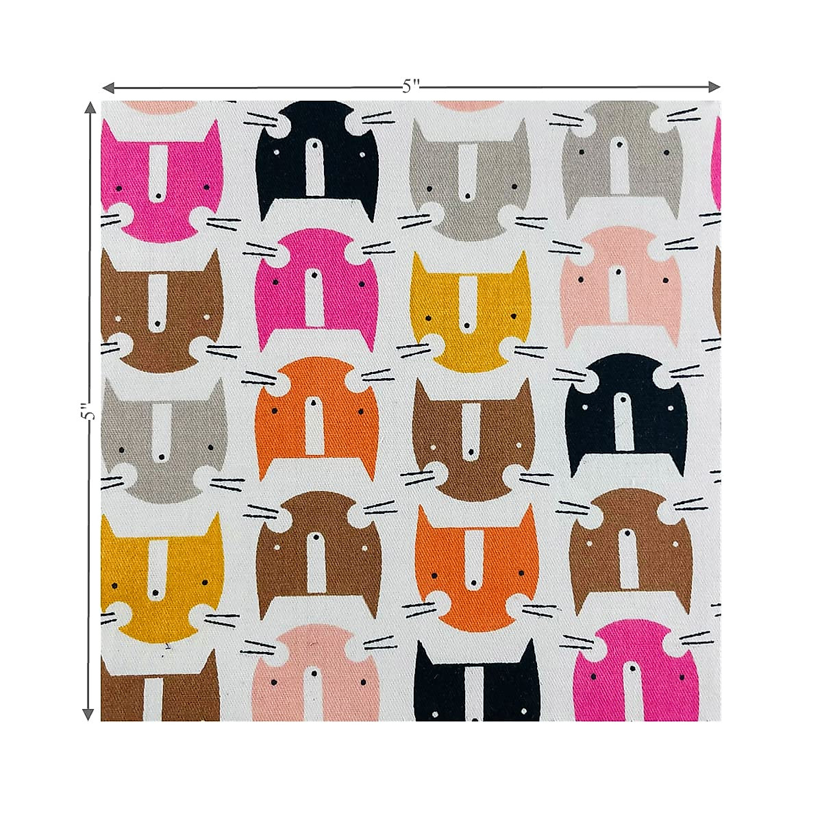 Cat Fabric Squares for Kids,Baby Girl Charm Packs for Quilting,100% Cotton Fabric 42-5" Quilt Squares for Sewing SZRUIZFZ