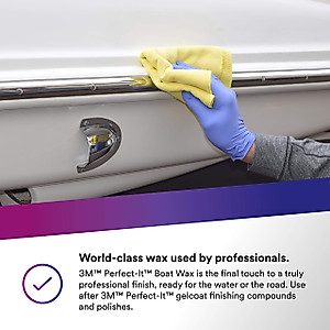 3M Perfect-It Boat Wax, 36112, 1 Pint, Contains Carnauba Wax, Protects against Weather and Oxidation, For Boats and RVs